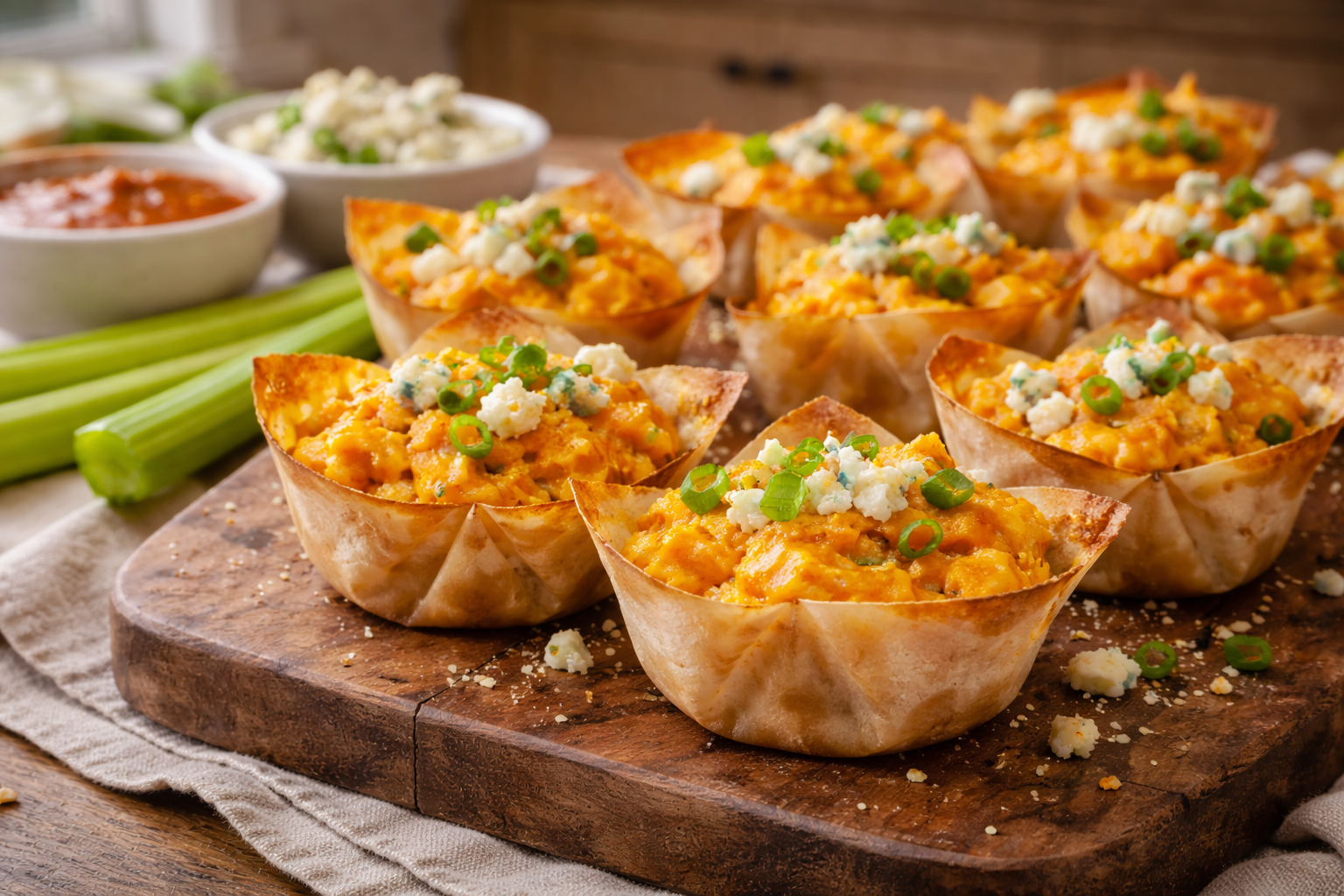 Chicken Wonton Wrapper Bites